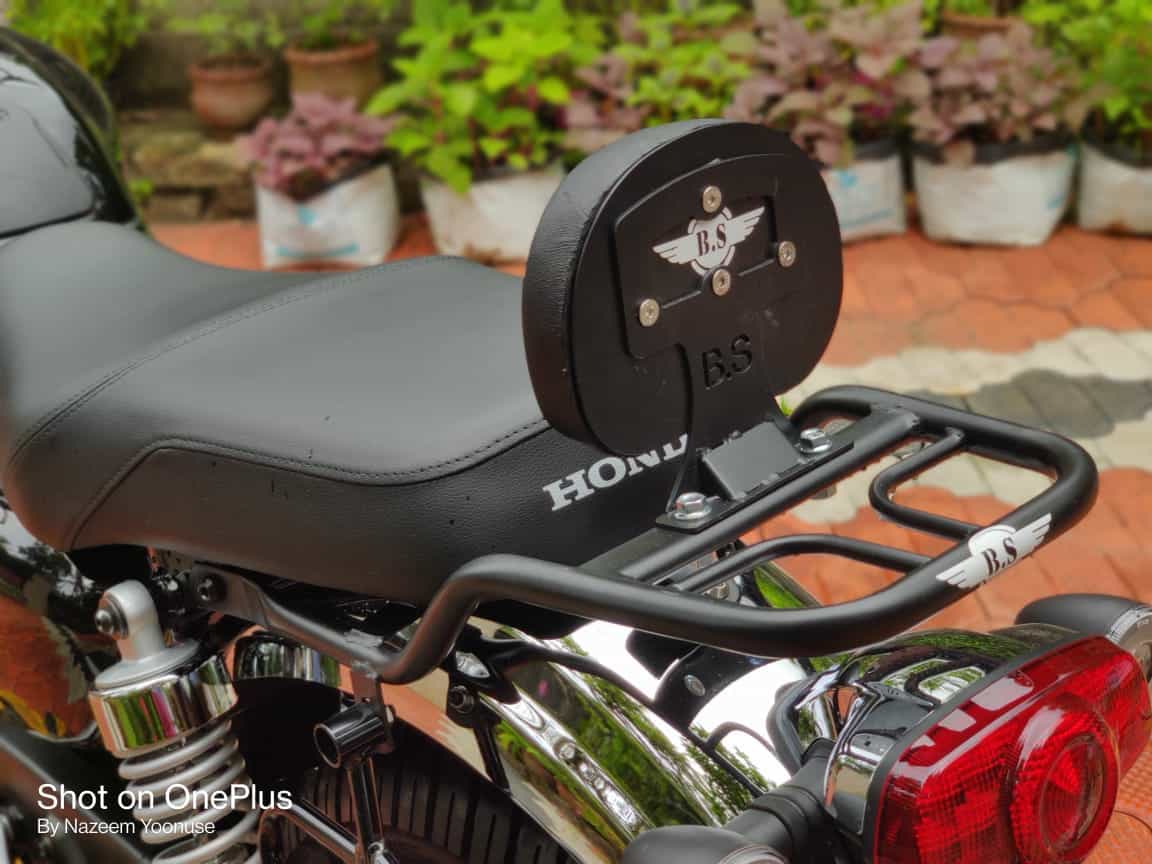 HONDA HNESS BACKREST WITH CARRIER (STAINLESS STEEL) | Two Wheeler ...